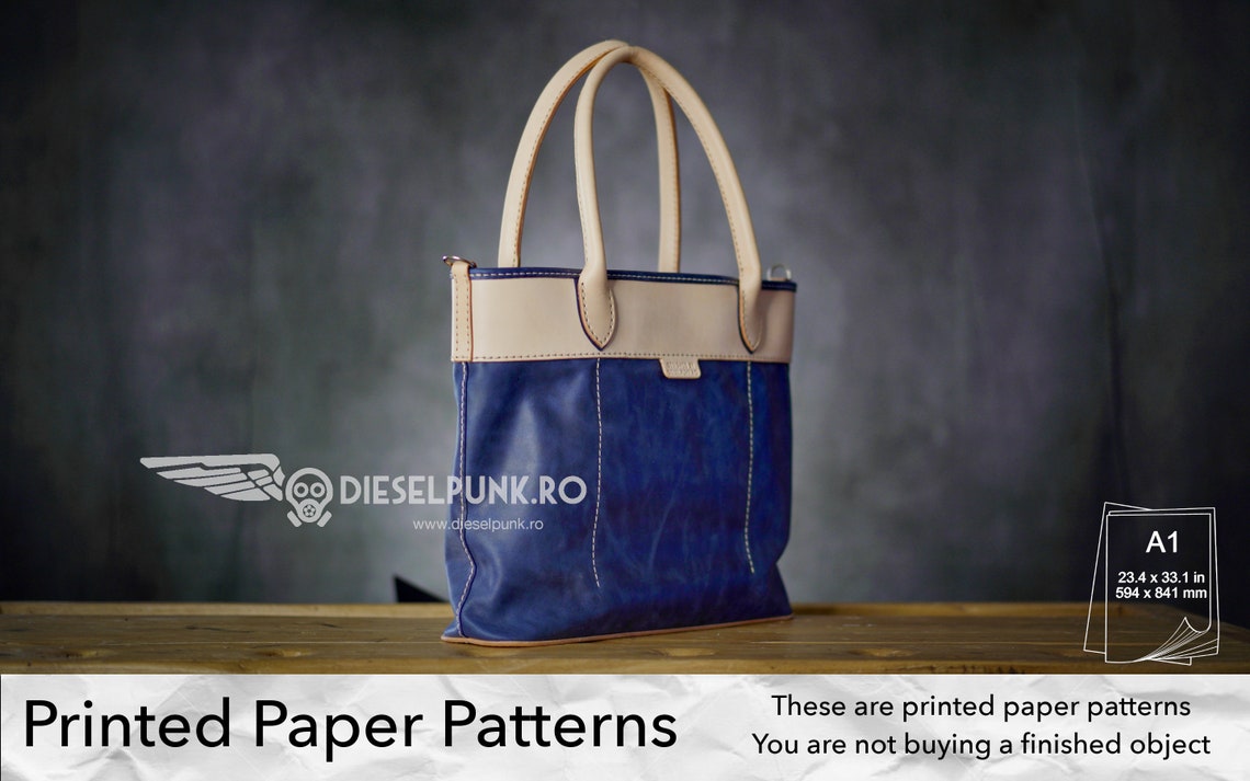Leather Bag Pattern Printed Paper Patterns Leather DIY - Etsy