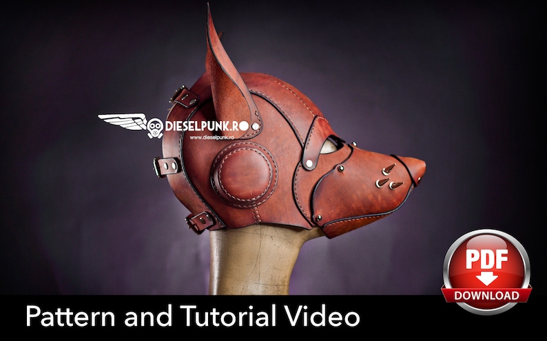 Dog Mask Pattern Wolf Mask Pdf Download Pup Hood Pattern | Etsy Canada