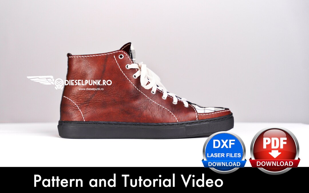 DIY Leather Sneakers: Tall Shoe Pattern (instant PDF Download) - Etsy
