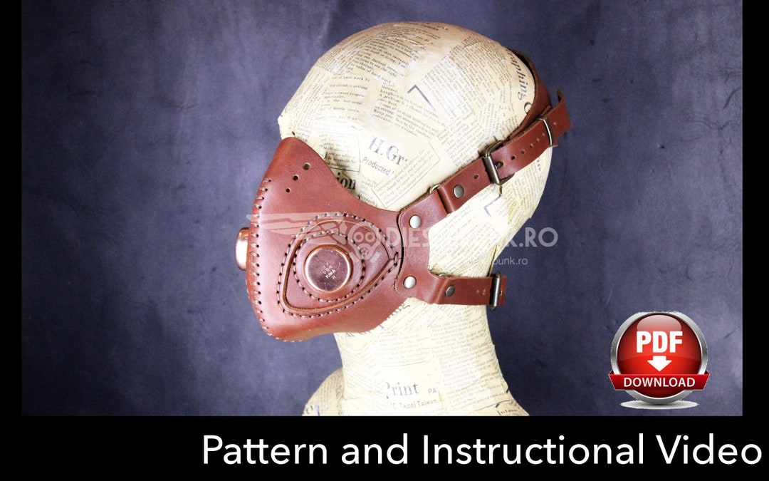 Leather Mask Pattern: Steampunk DIY Design - PDF Download - Etsy