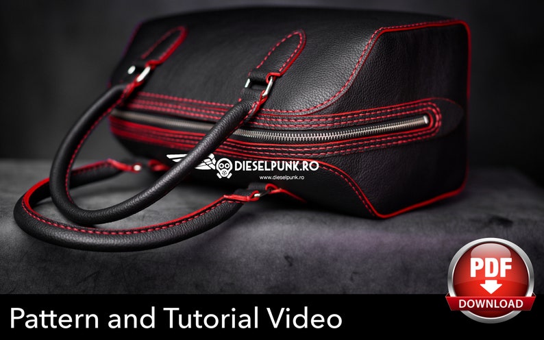 Bag Pattern Leather DIY Pdf Download Boston Bag Video - Etsy