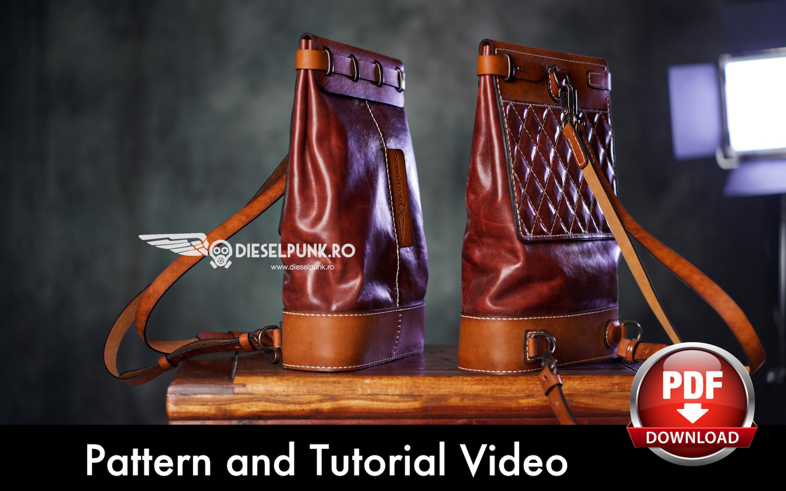 Backpack Pattern Leather DIY Pdf Download Video Tutorial - Etsy