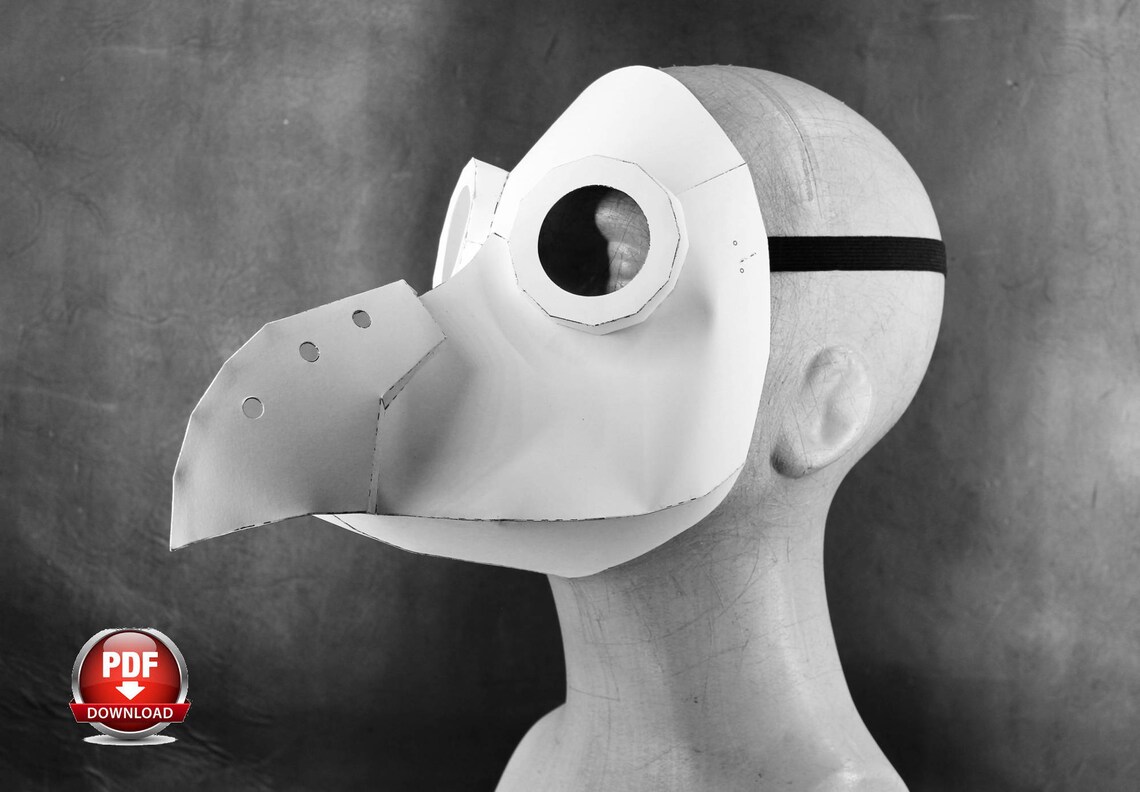 Paper Plague Doctor Mask Pattern Pdf Download | Etsy