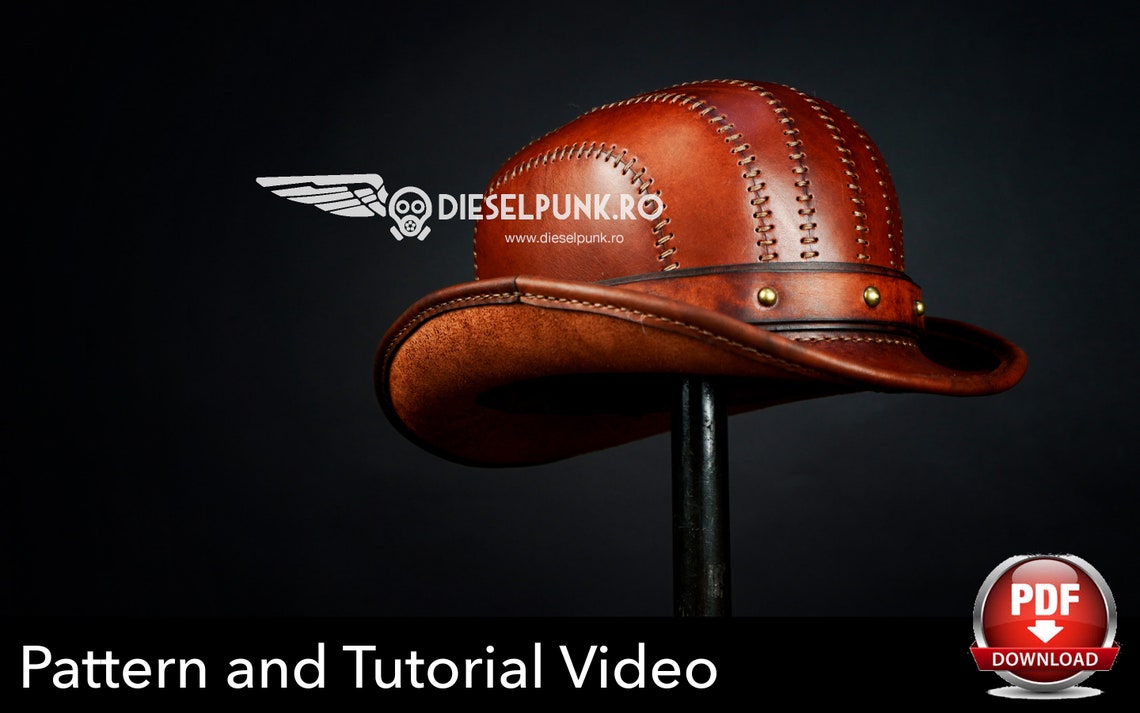 Bowler Hat Pattern Leather Hat Pattern Pdf Download | Etsy