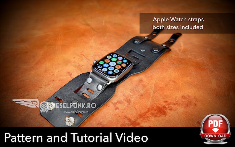 Apple Watch Strap DIY Pdf Download Lether Pattern - Etsy