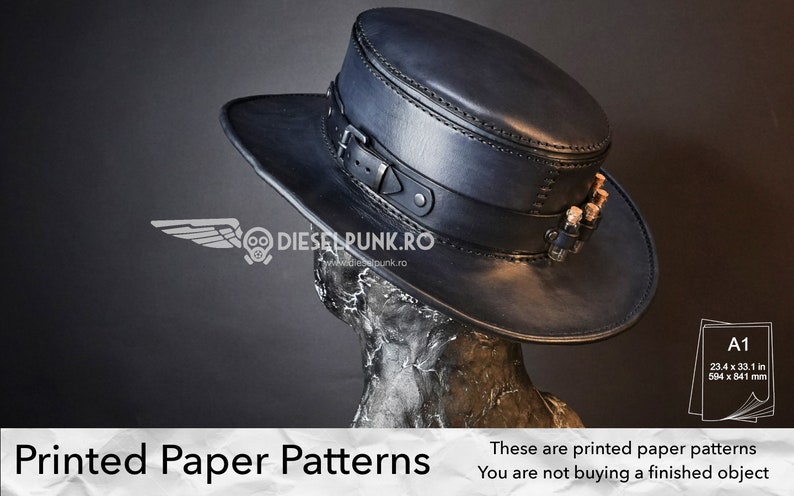 The Alchemist Hat Pattern PAPER Pattern Leather Hat - Etsy