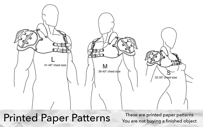 Shoulder Armor Pattern Printed PAPER Patterns Leather DIY - Etsy