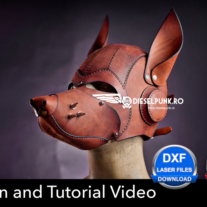 Leather Pup Mask Template - Etsy