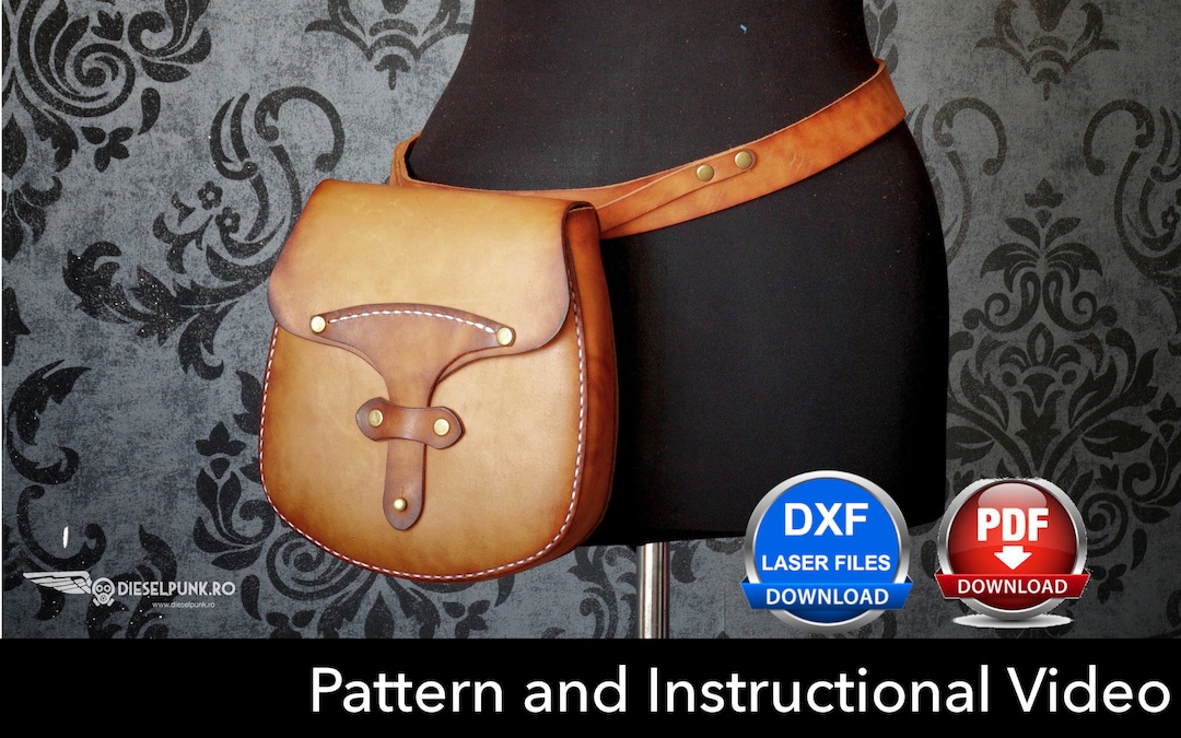 Hip Bag Sewing Pattern - Leather Pouch Template PDF - Etsy