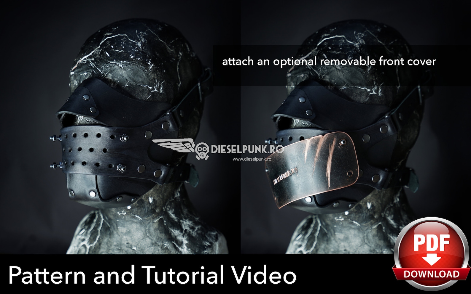 Steampunk Mask Pattern DIY Mask Pdf Download Video - Etsy