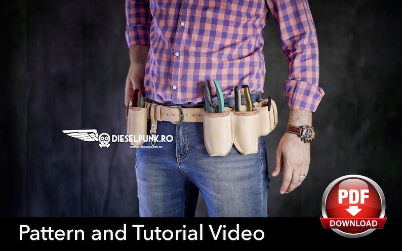 Tool Belt Pattern Leather DIY Pdf Download Hip Bag | Etsy