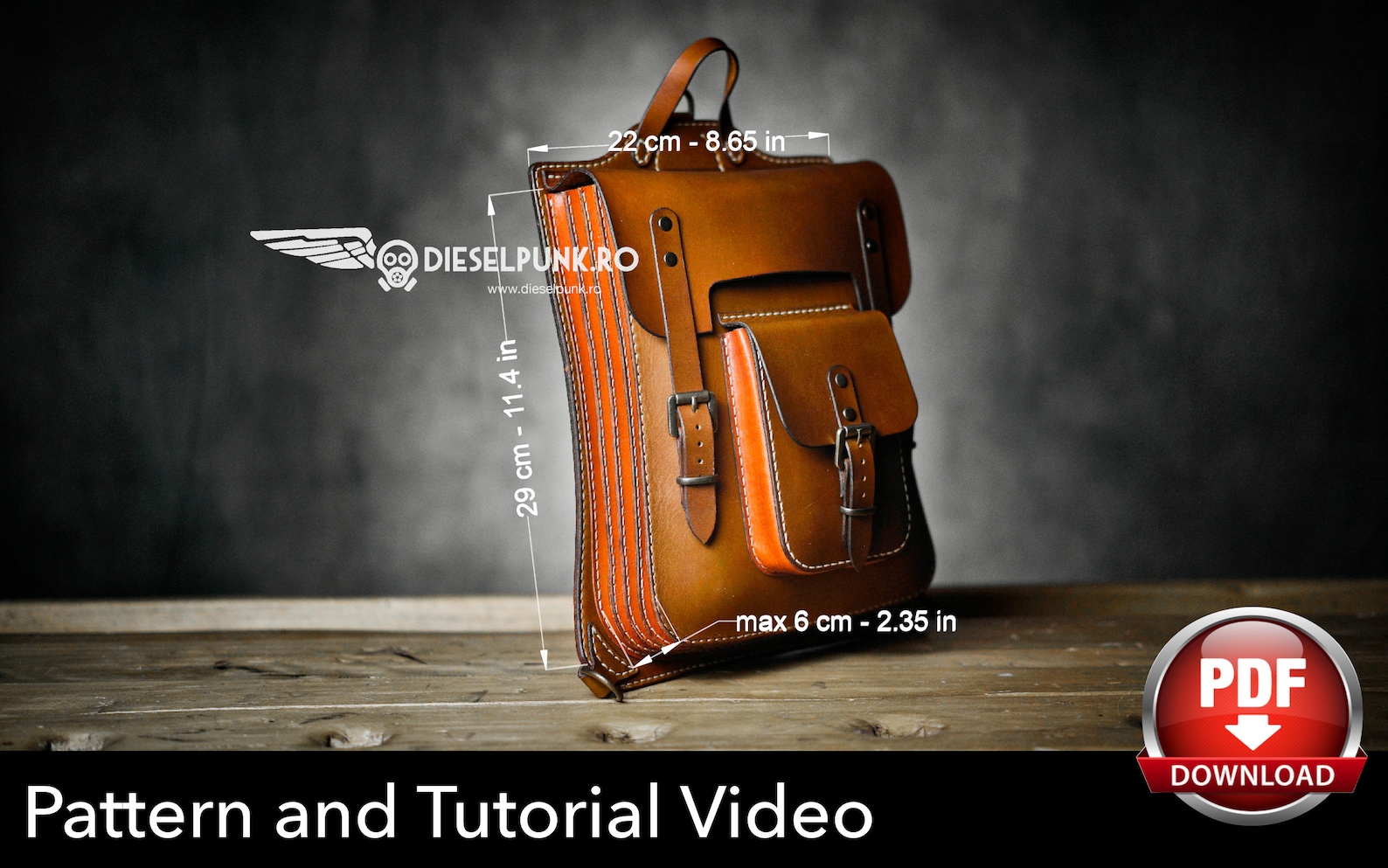 Backpack Pattern Leather Backpack Template Pdf Download - Etsy