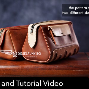 Dopp Kit Pattern - Toiletry Bag Pattern - Leather DIY - Pdf Download ...