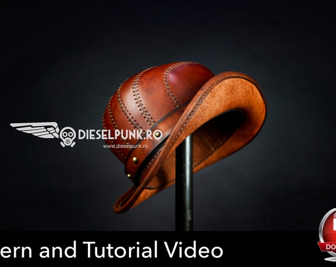 Leather Steampunk Bowler Hat - Custom Size - Etsy