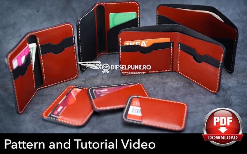 Set of 7 Leather Wallet Patterns Leather DIY Pdf Download - Etsy