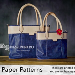 Leather Bag Pattern Printed Paper Patterns Leather DIY - Etsy