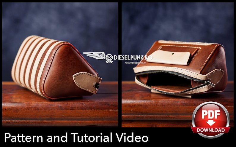 Dopp Kit Pattern Toiletry Bag Pattern Leather DIY Pdf - Etsy