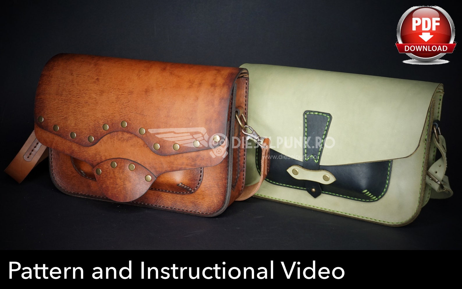 Leather Bag Pattern Leather DIY Pdf Download Leather - Etsy