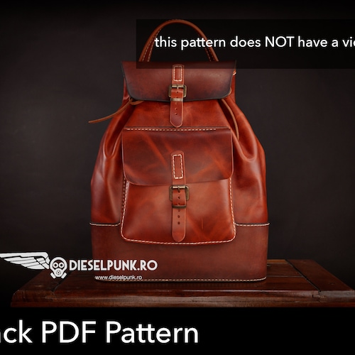 Marinas Leather Backpack Pattern Template DIY PDF Download - Etsy