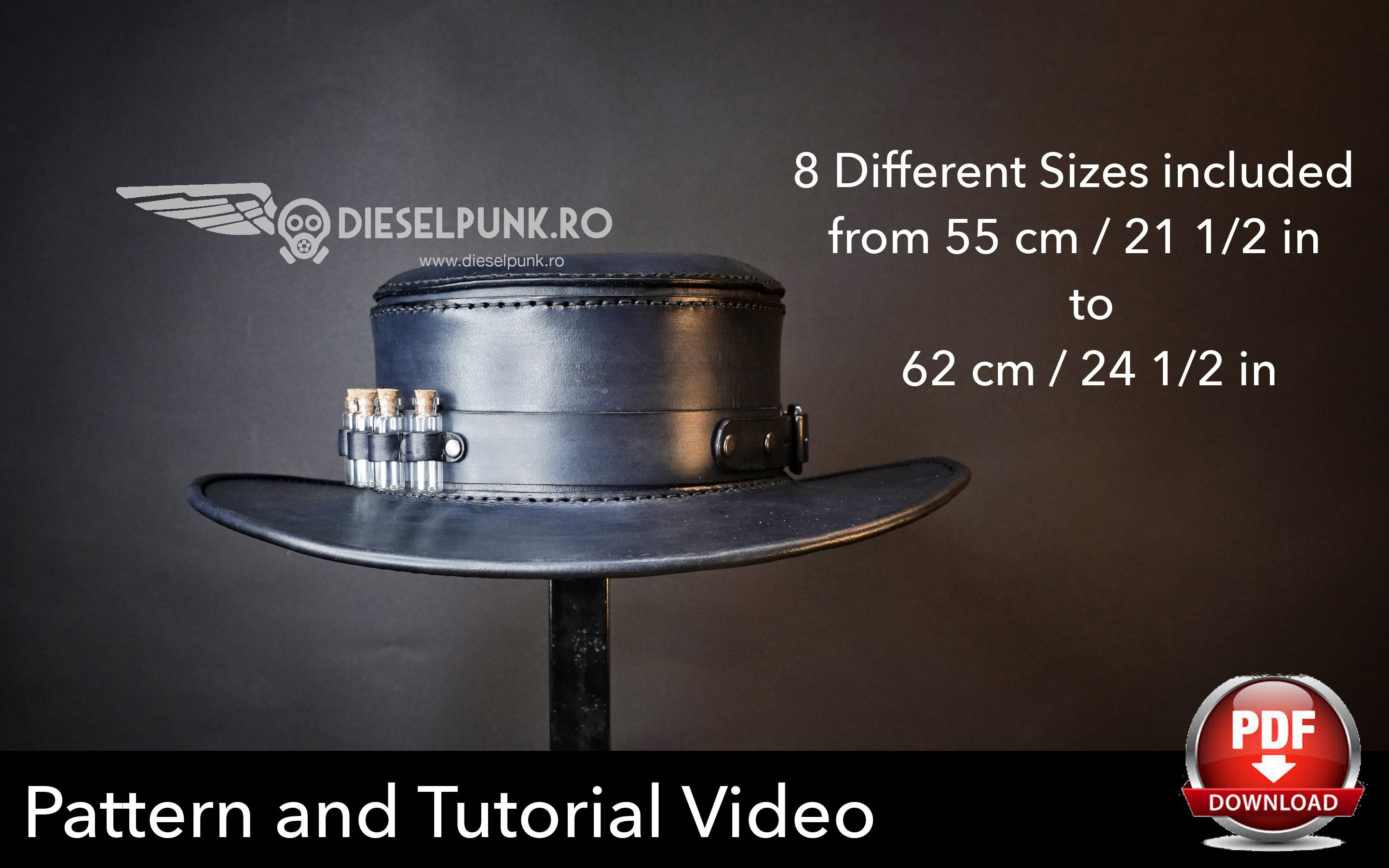 Leather Hat PATTERN DIY Hat Pdf Download VIDEO Tutorial - Etsy UK