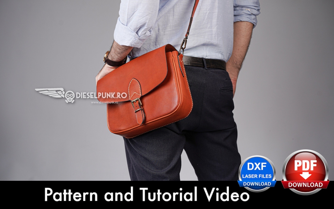 Leather Messenger Bag Pattern: DIY, Video Tutorial (PDF Download) - Etsy