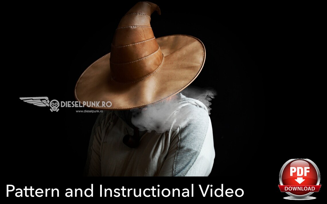 Wizard Hat Pattern Witch Hat Leather DIY Pdf Download - Etsy Australia