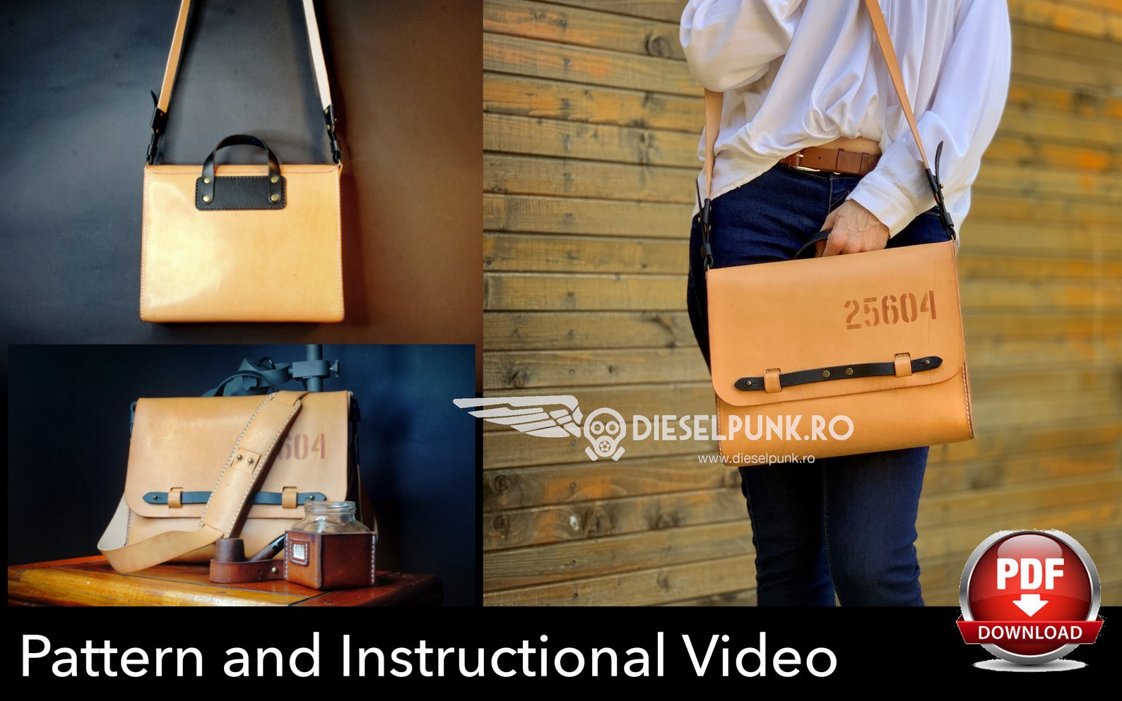 Leather Bag Pattern Leather DIY Pdf Download Leather - Etsy