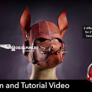 Wolf Pup Dog Mask Pattern - Leather Hood PDF With Tutorial - Etsy