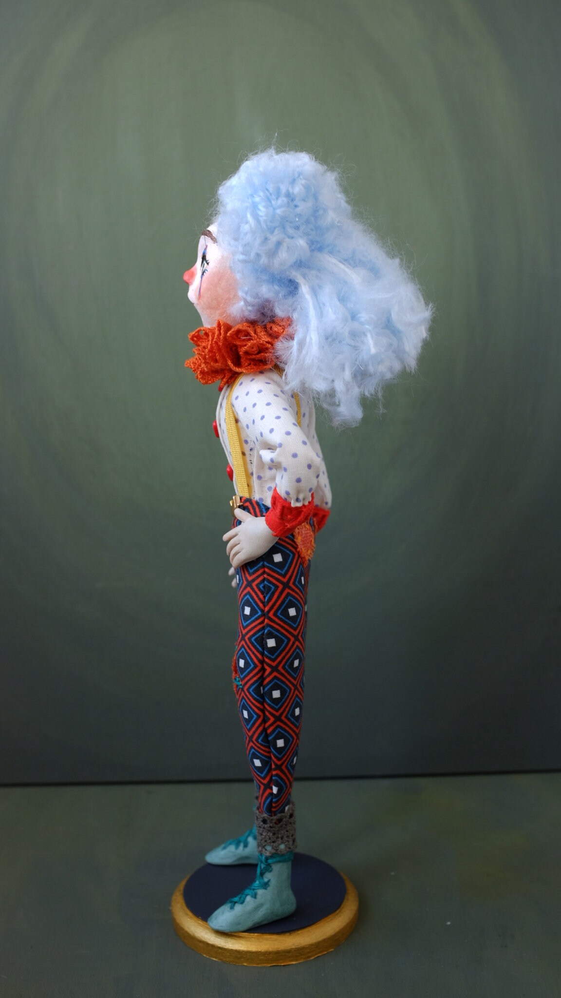 Jiji: the Whimsical Clown Figurine Collectible Art Doll OOAK - Etsy