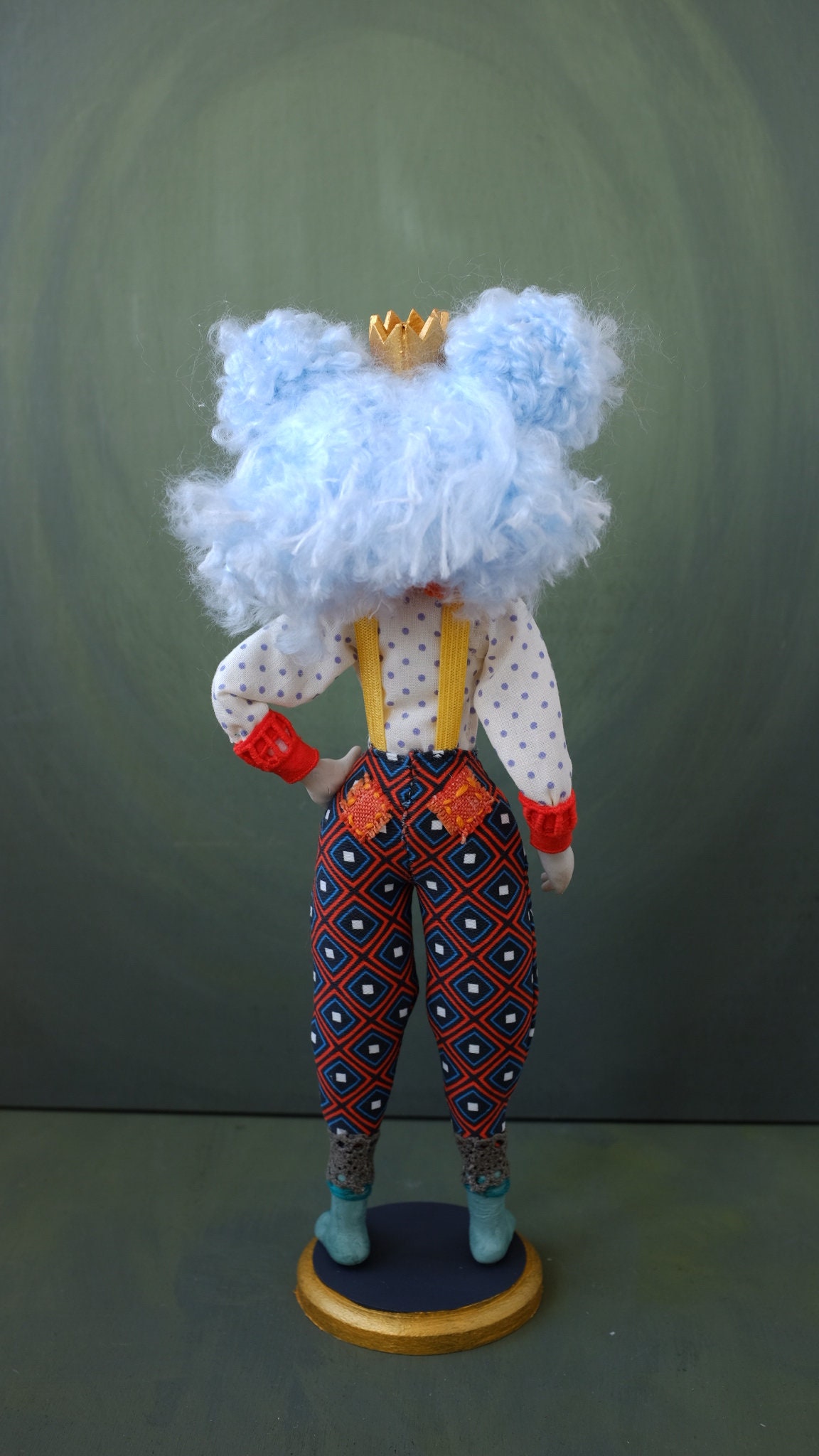 Jiji: the Whimsical Clown Figurine Collectible Art Doll OOAK - Etsy