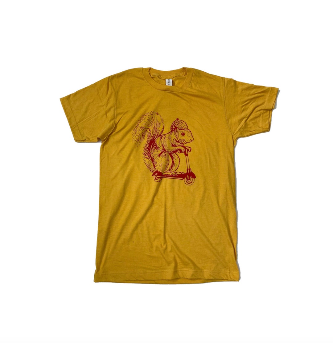 Squirrel on a Bird Shirt / Squirrel on a Scooter Shirt / Squirrel ...