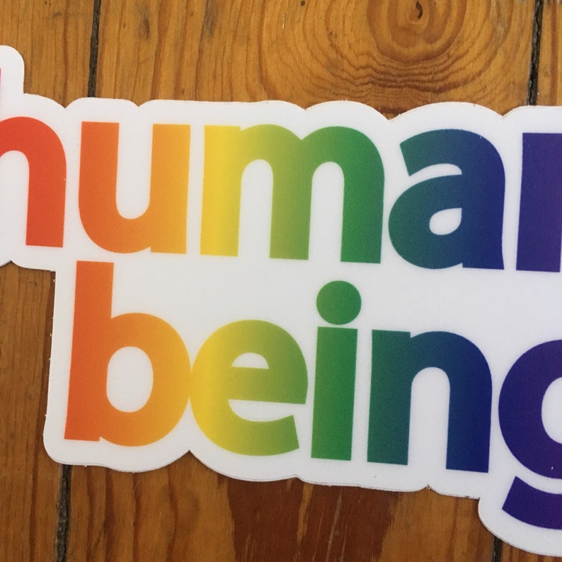 Human Being Pride Sticker Lgbtq Sticker Lgbt Sticker Ace - Etsy