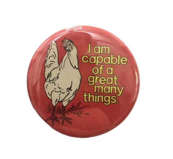 POSITIVE CHICKEN Button or Magnet Backyard Chickens Magnet - Etsy