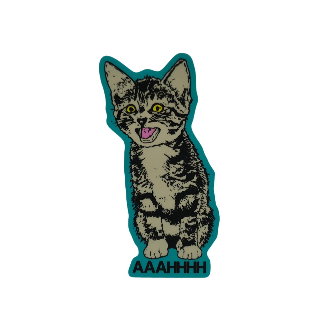 AAAHHH Cat Sticker - Etsy