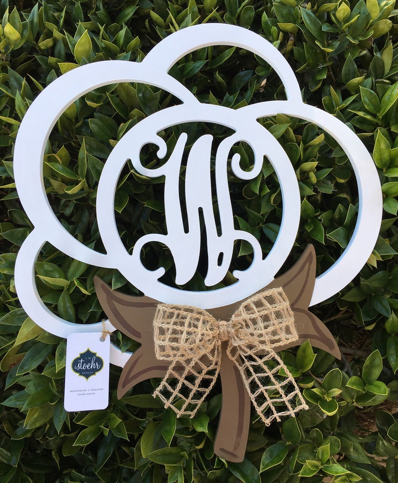 Southern Cotton Wooden Monogram Front Door Monogram DIY | Etsy