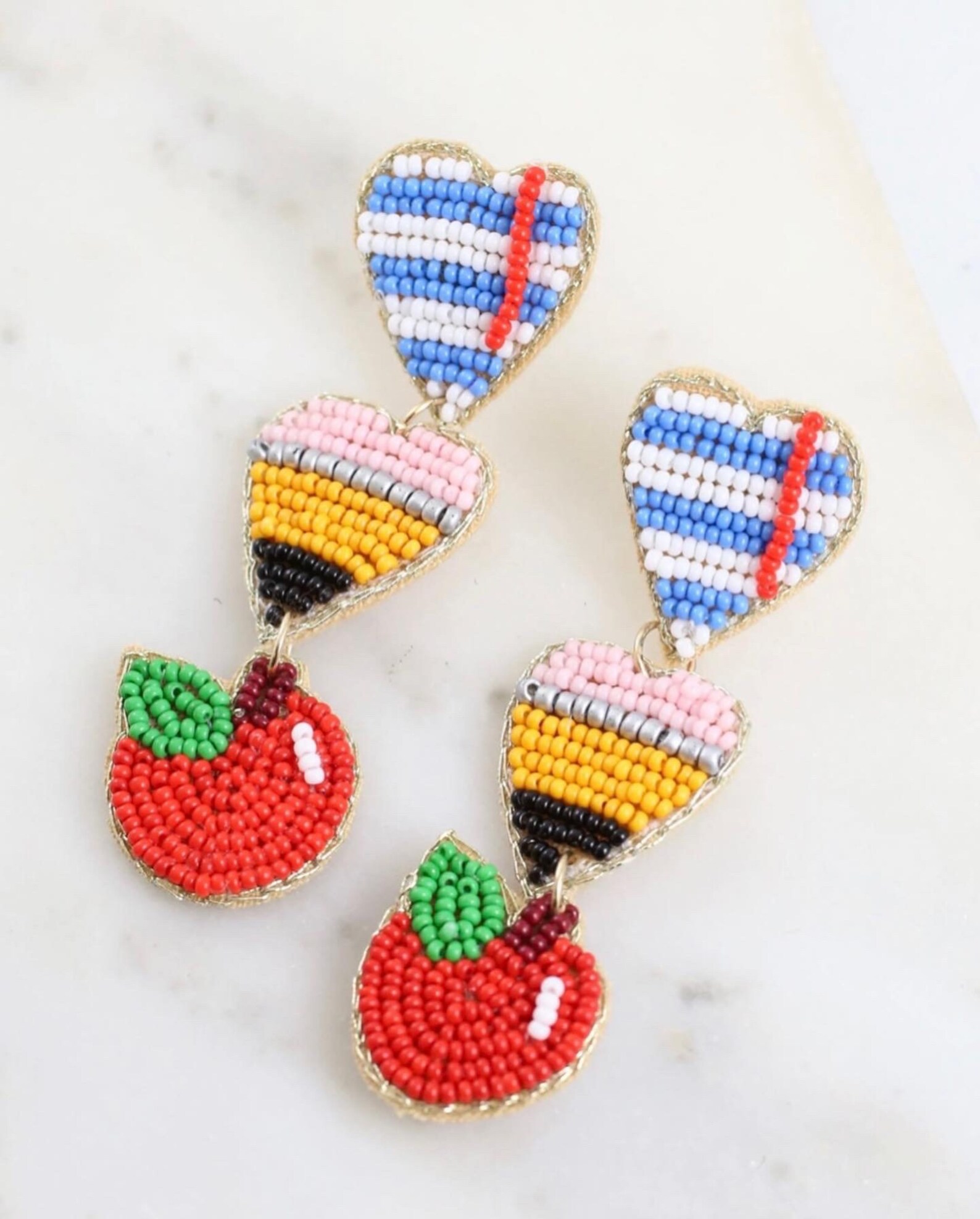 Back to School Embellished Earrings || Teacher Life || Statement ...