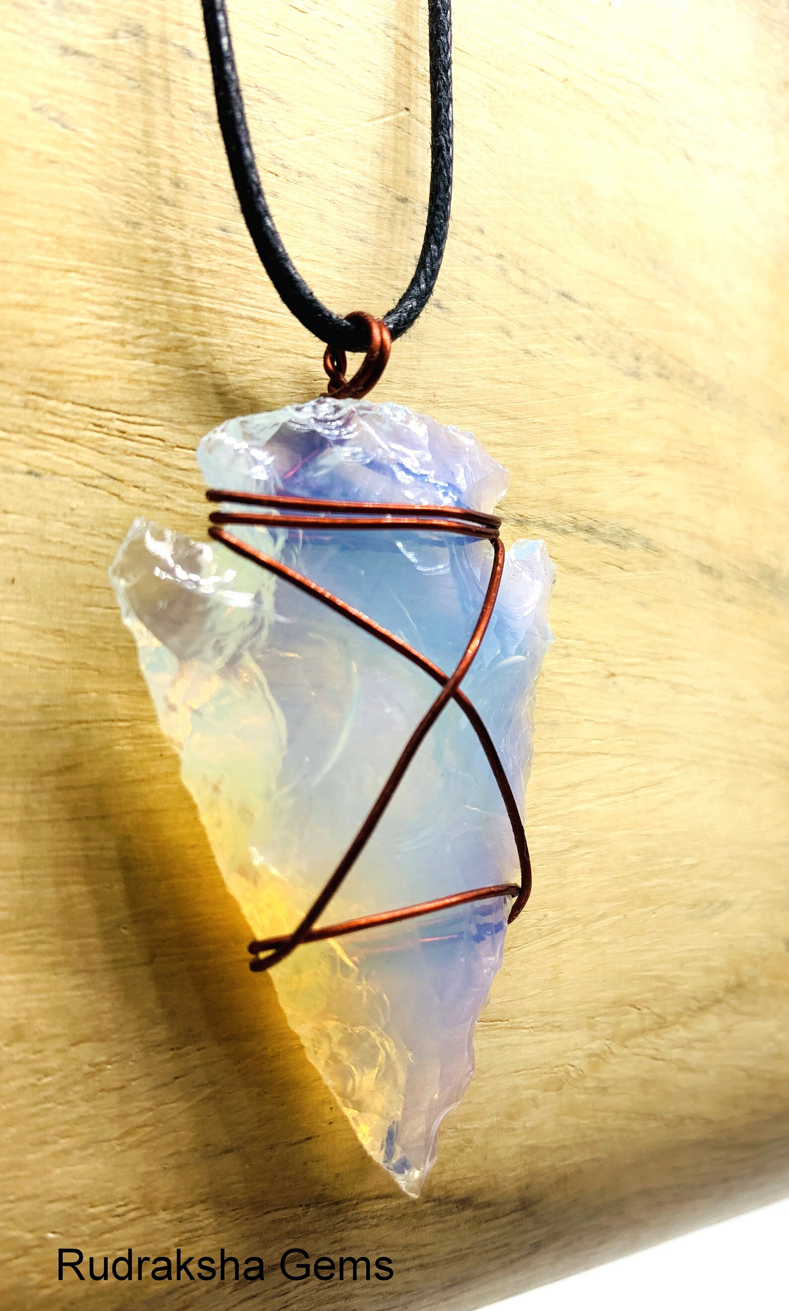Opalite Arrow Head Pendant Opalite Arrowhead Opalite - Etsy