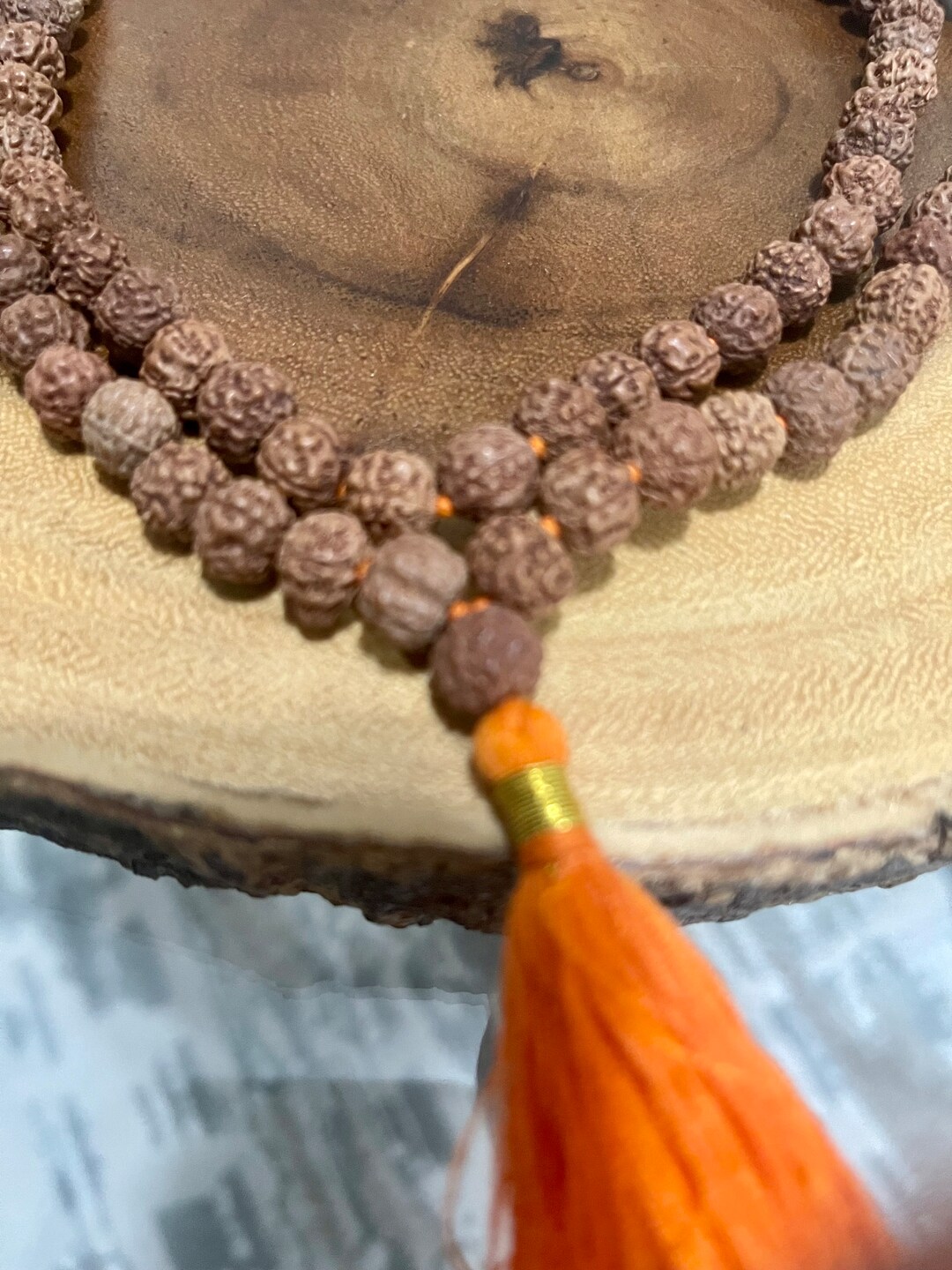 Buy Rudraksha Mala BULK QUANTITY DISCOUNTS, 8 Mm Knotted Mala 108 1 ...