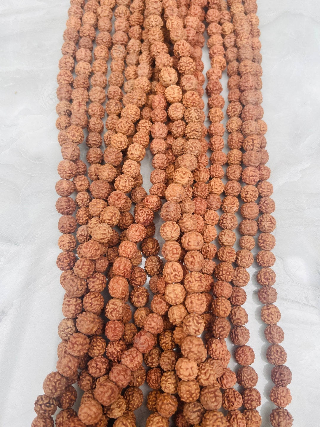 8mm Natural Rudraksha Beads – Java Origin, Prayer Beads, Jewelry DIY - Etsy