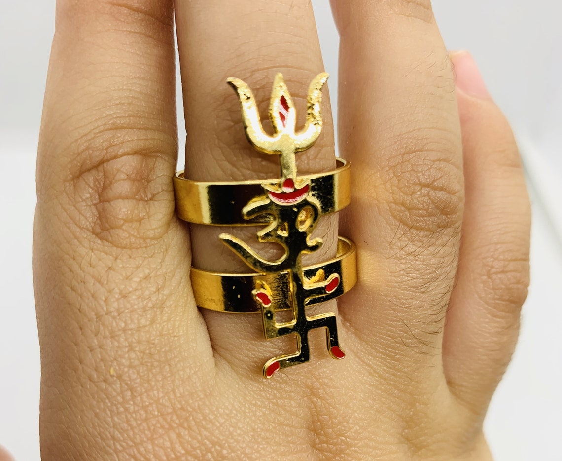 TRISHAKTI Ring Trishul Ring Bohemian Indian Ethnic Artisan - Etsy