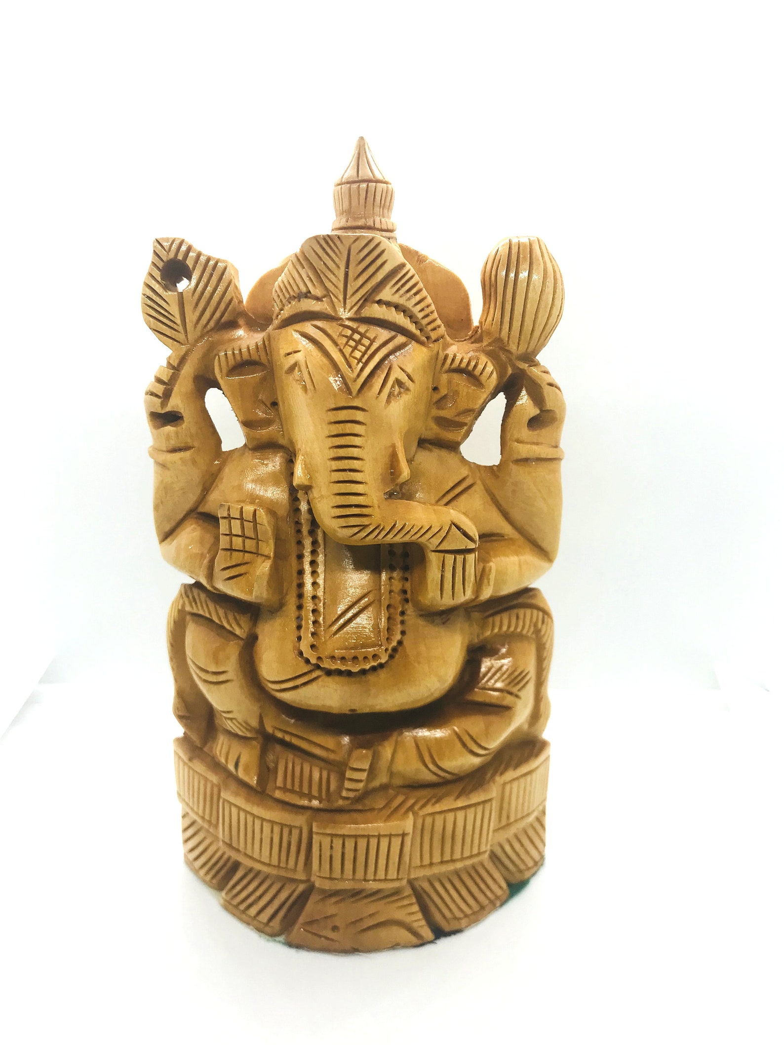 Statue de GANESHA Idole Ganesh en bois GANPATI statue en - Etsy France