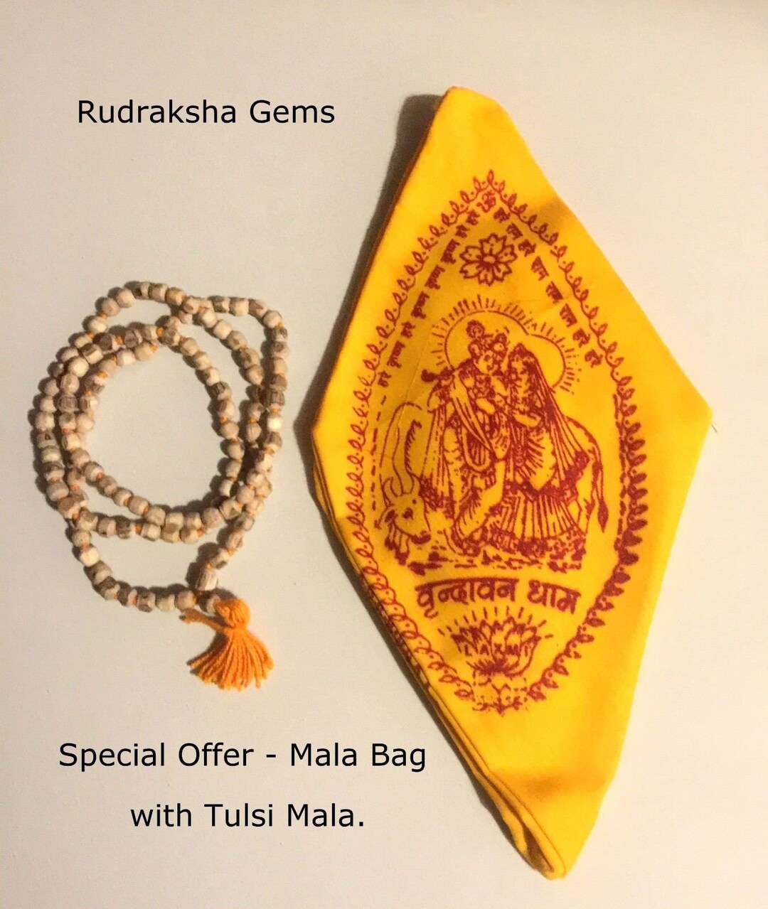 Japa Mala Bag With Tulsi Mala Hindu Chant Yoga Meditation Hare Rama ...