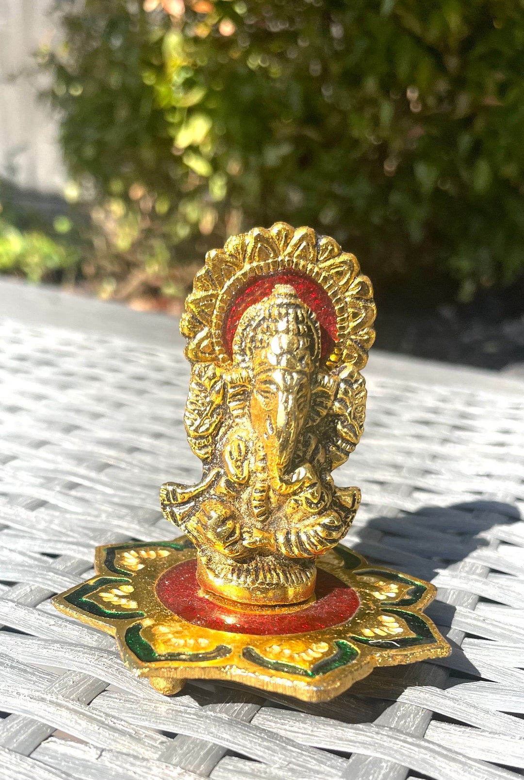 LORD GANESHA Beautiful Statue Hindu God Pooja Prayer Rare Pure ...