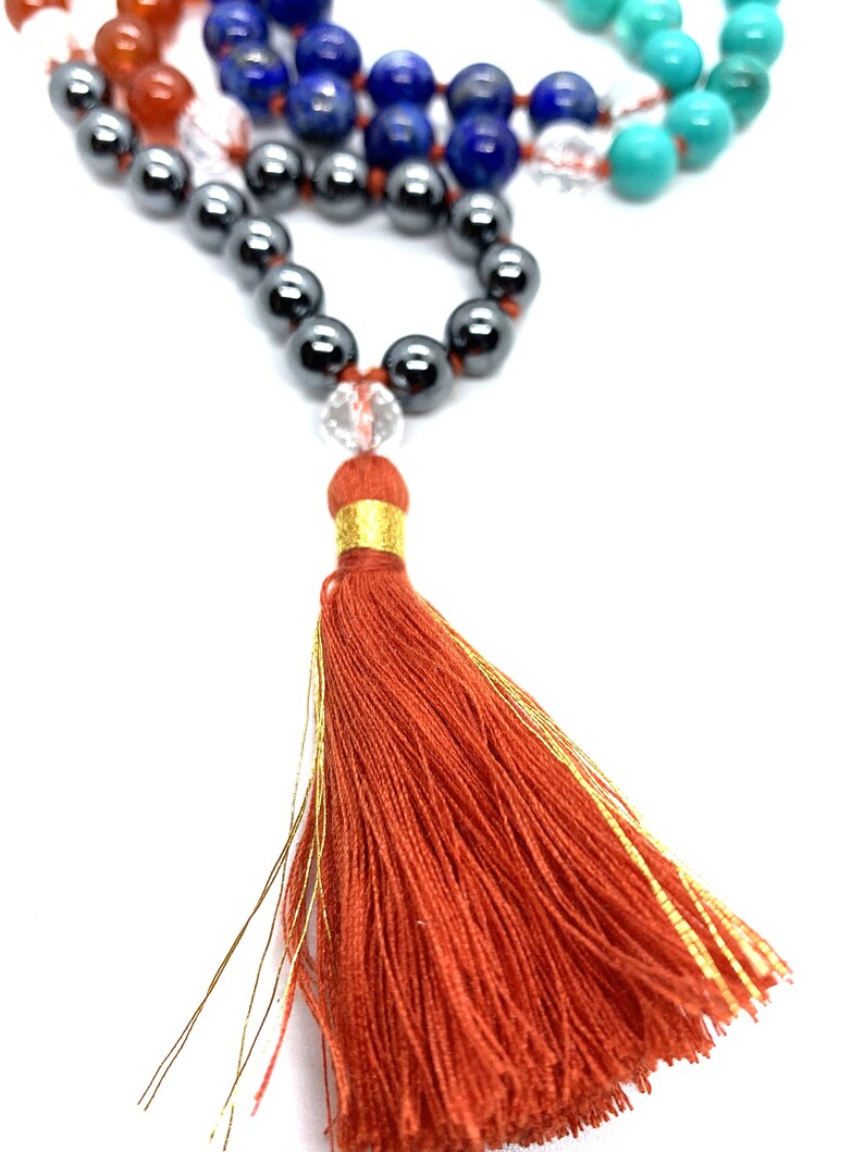 Buy 7 CHAKRA Mala Original Gem Stones Premium Japa Mala 108 1 Online in ...