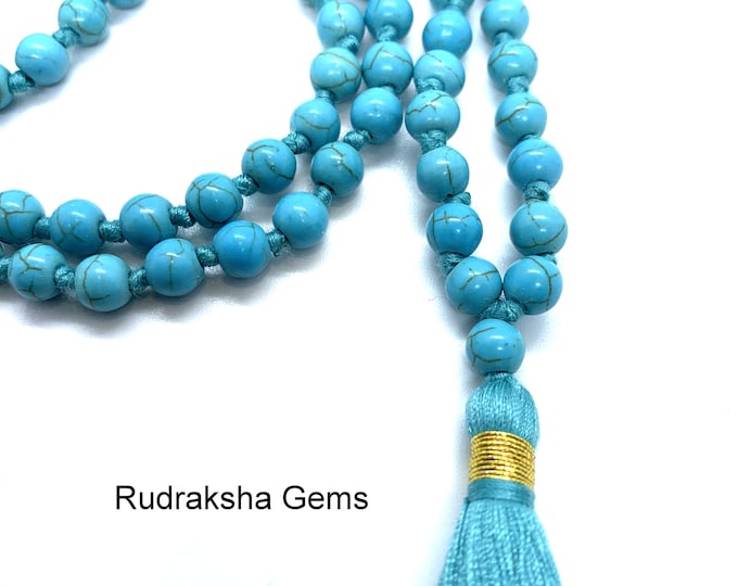108 Mala Bracelet Birthday Gifts African Turquoise Gemstone Bracelet ...
