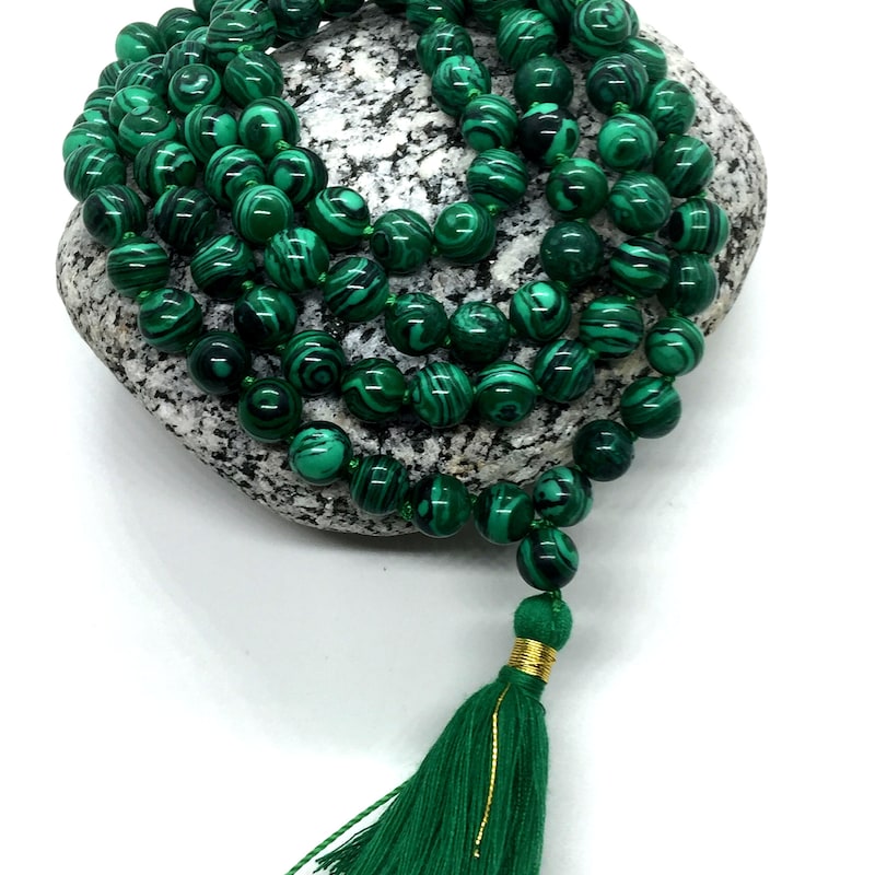 Malachite Mala - Etsy