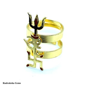TRISHAKTI Ring, Trishul Ring, Bohemian Indian Ethnic Artisan Adjustable ...