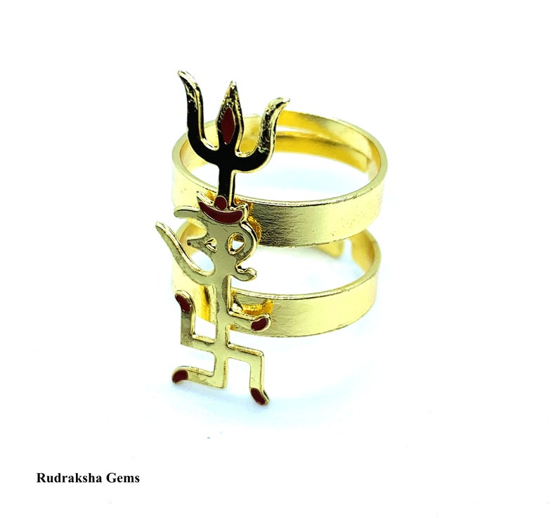 TRISHAKTI Ring Trishul Ring Bohemian Indian Ethnic Artisan - Etsy