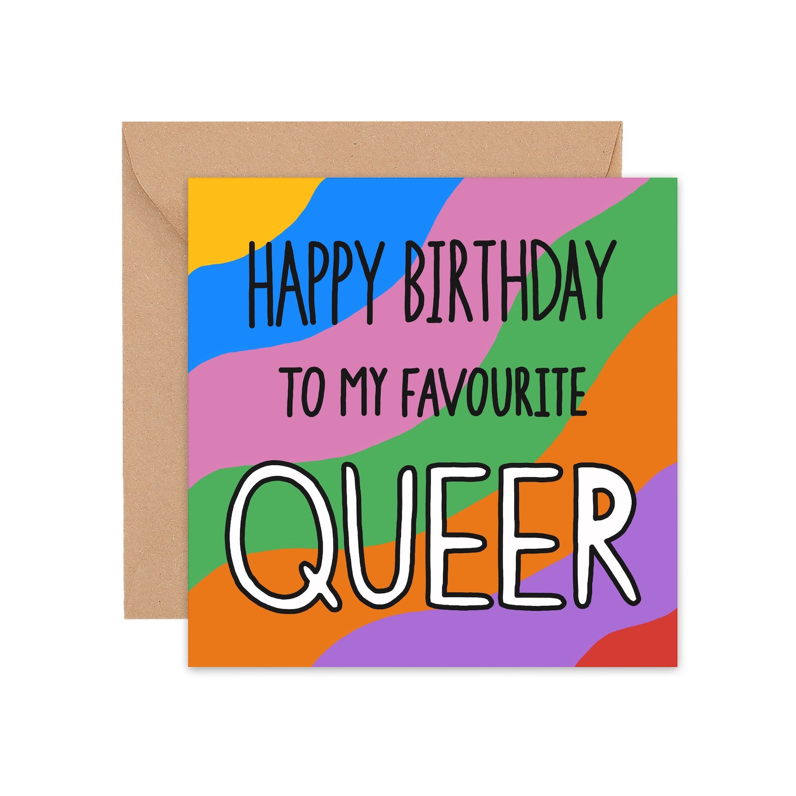Happy Birthday Queer Greeting Card Queer Card Recycled - Etsy