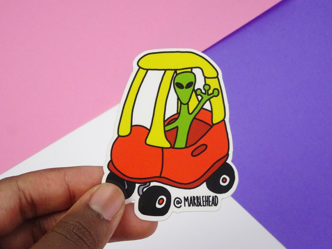 Alien Sticker Car Sticker Funny Sticker Toy Sticker - Etsy
